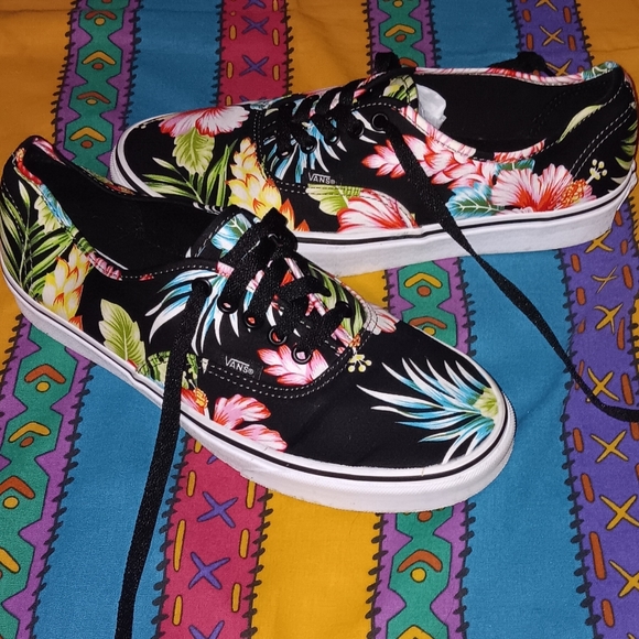 Vans | Shoes | Vans Hawaiian Tropical Floral Skateboard Shoes ...